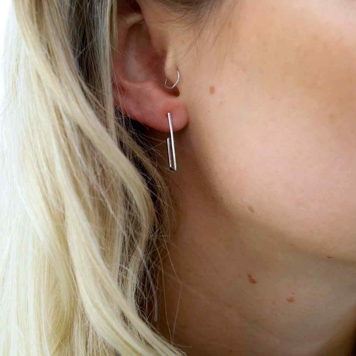 Sterling Silver Staple Studs | Affordable Jewellery - Martha Jackson