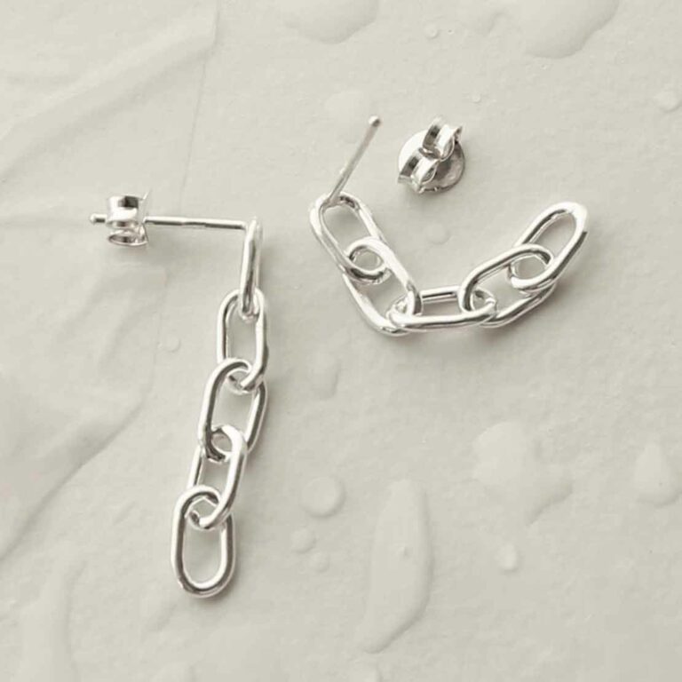 Sterling Silver Simple Chain Earrings | Affordable Jewellery - Martha ...