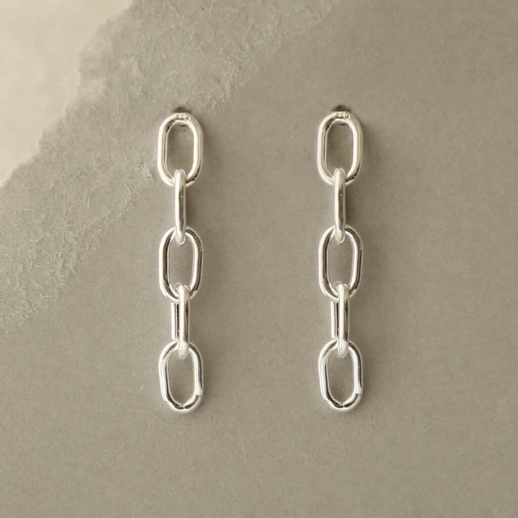 Sterling Silver Simple Chain Earrings | Affordable Jewellery - Martha ...