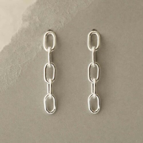 Sterling Silver Simple Chain Earrings | Affordable Jewellery - Martha ...