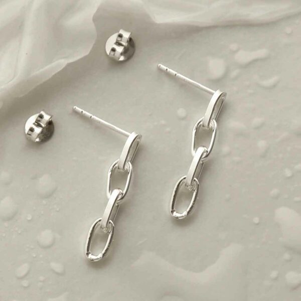 Sterling Silver Simple Chain Earrings | Affordable Jewellery - Martha ...