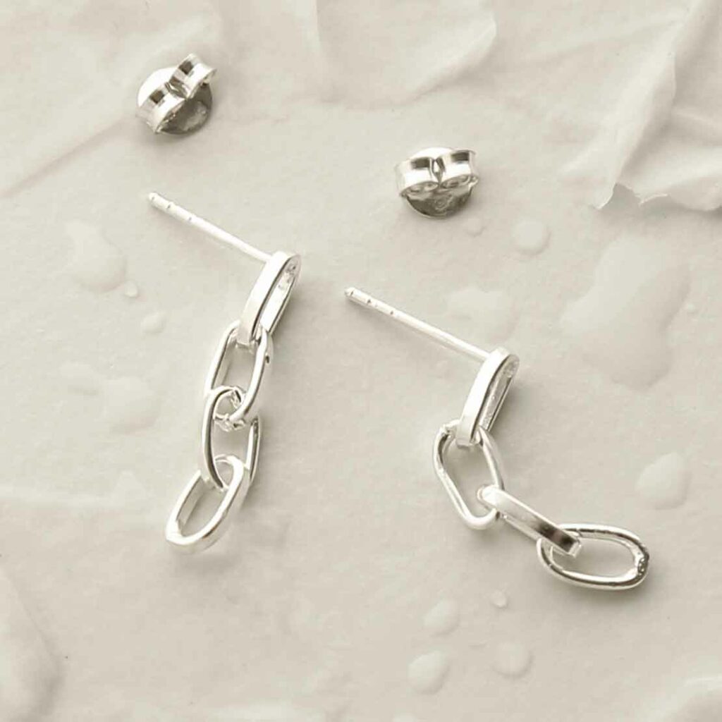 Sterling Silver Simple Chain Earrings | Affordable Jewellery - Martha ...
