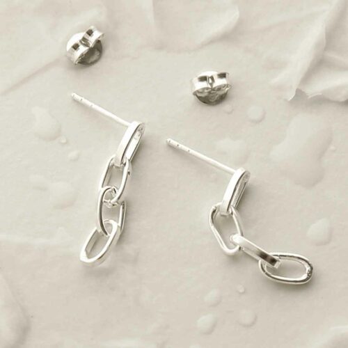 Sterling Silver Simple Chain Earrings | Affordable Jewellery - Martha ...