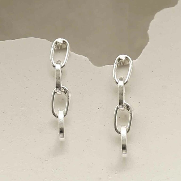 Sterling Silver Simple Chain Earrings | Affordable Jewellery - Martha ...