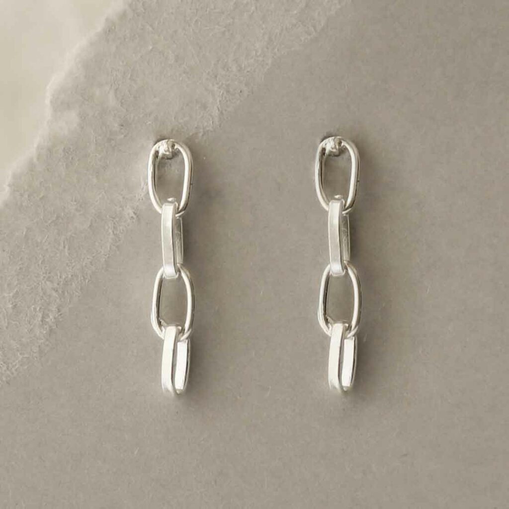Sterling Silver Simple Chain Earrings | Affordable Jewellery - Martha ...