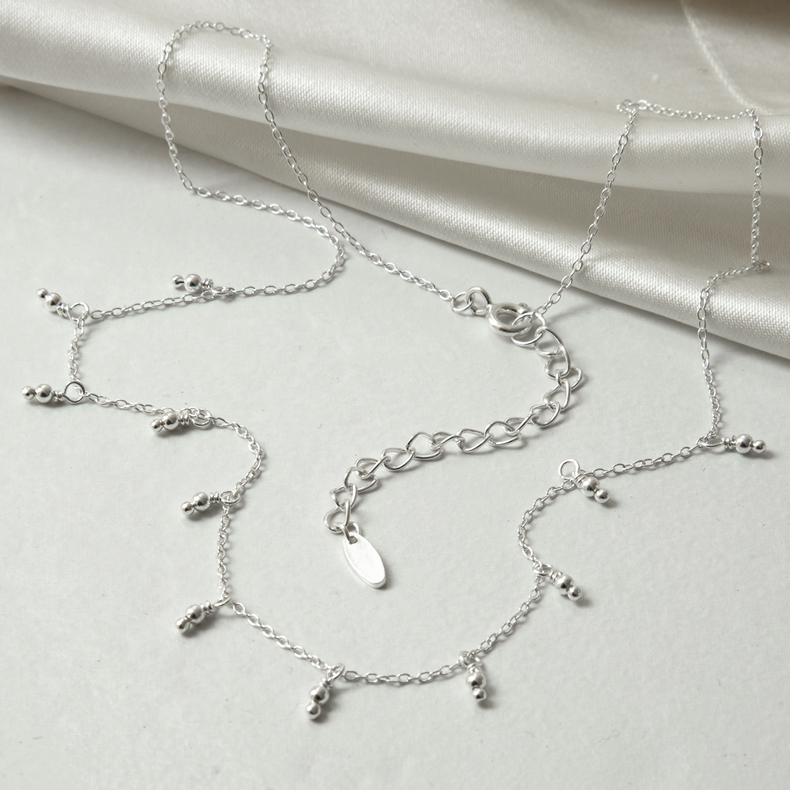 Sterling Silver Hanging Lanterns Necklace | Martha Jackson