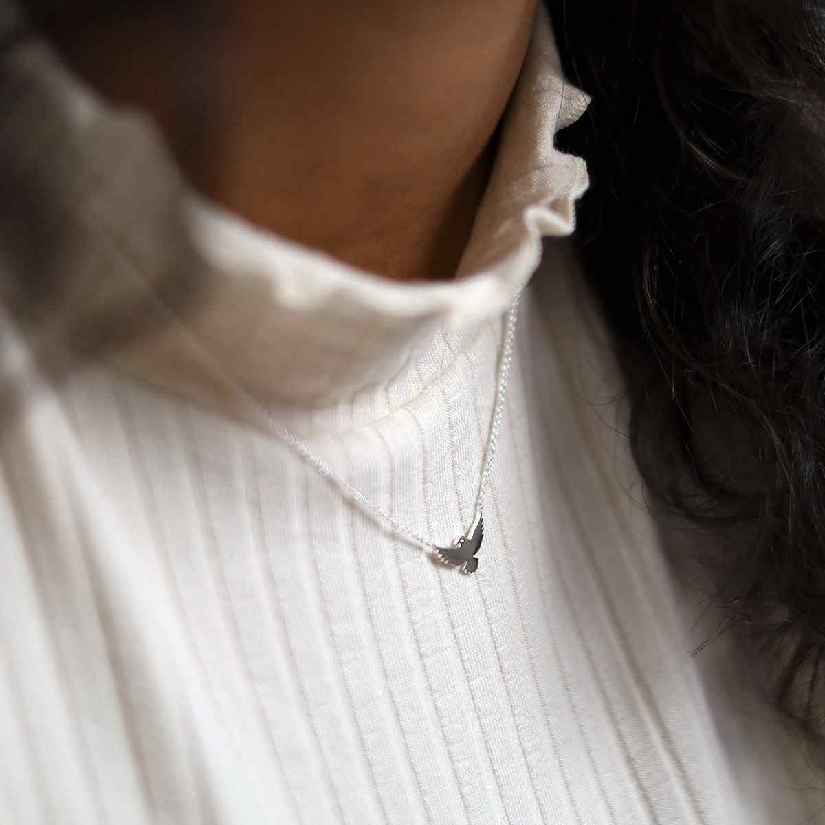 Sterling Silver Falcon Necklace | Affordable Silver - Martha Jackson