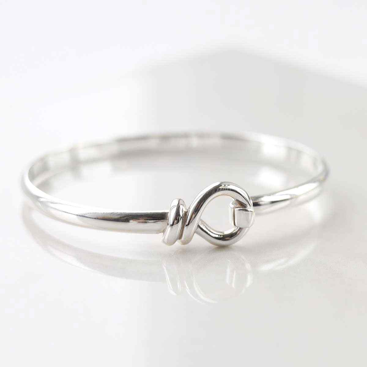 Sterling Silver Knot Bangle | Affordable jewellery - Martha Jackson