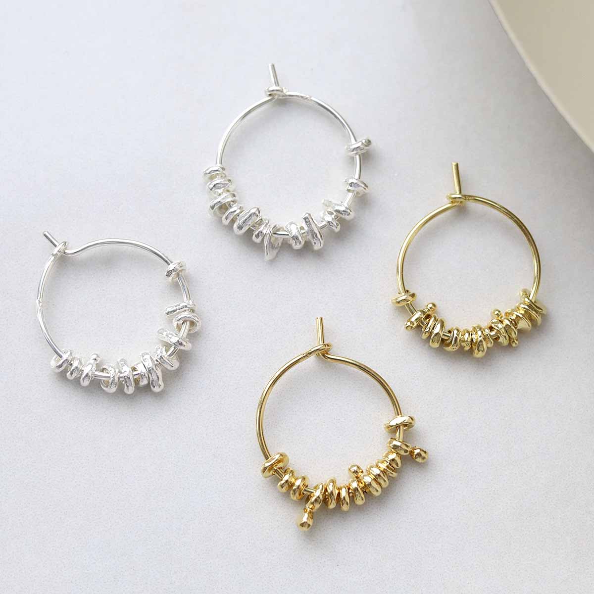Gold Plated Silver Boho Hoops | Affordable Jewellery - Martha Jackson