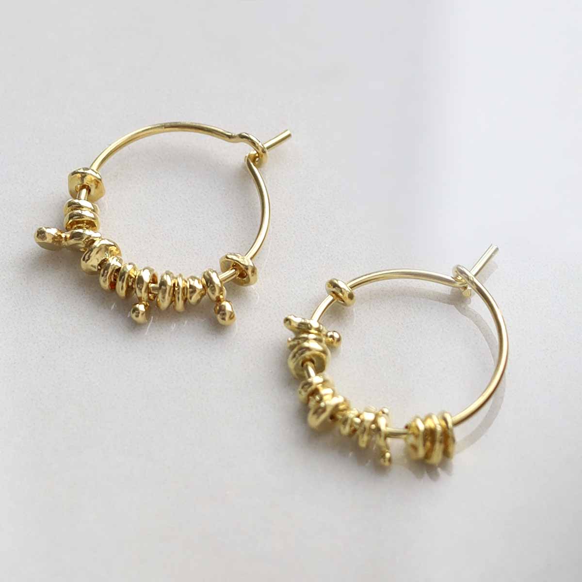 Gold Plated Silver Boho Hoops | Affordable Jewellery - Martha Jackson