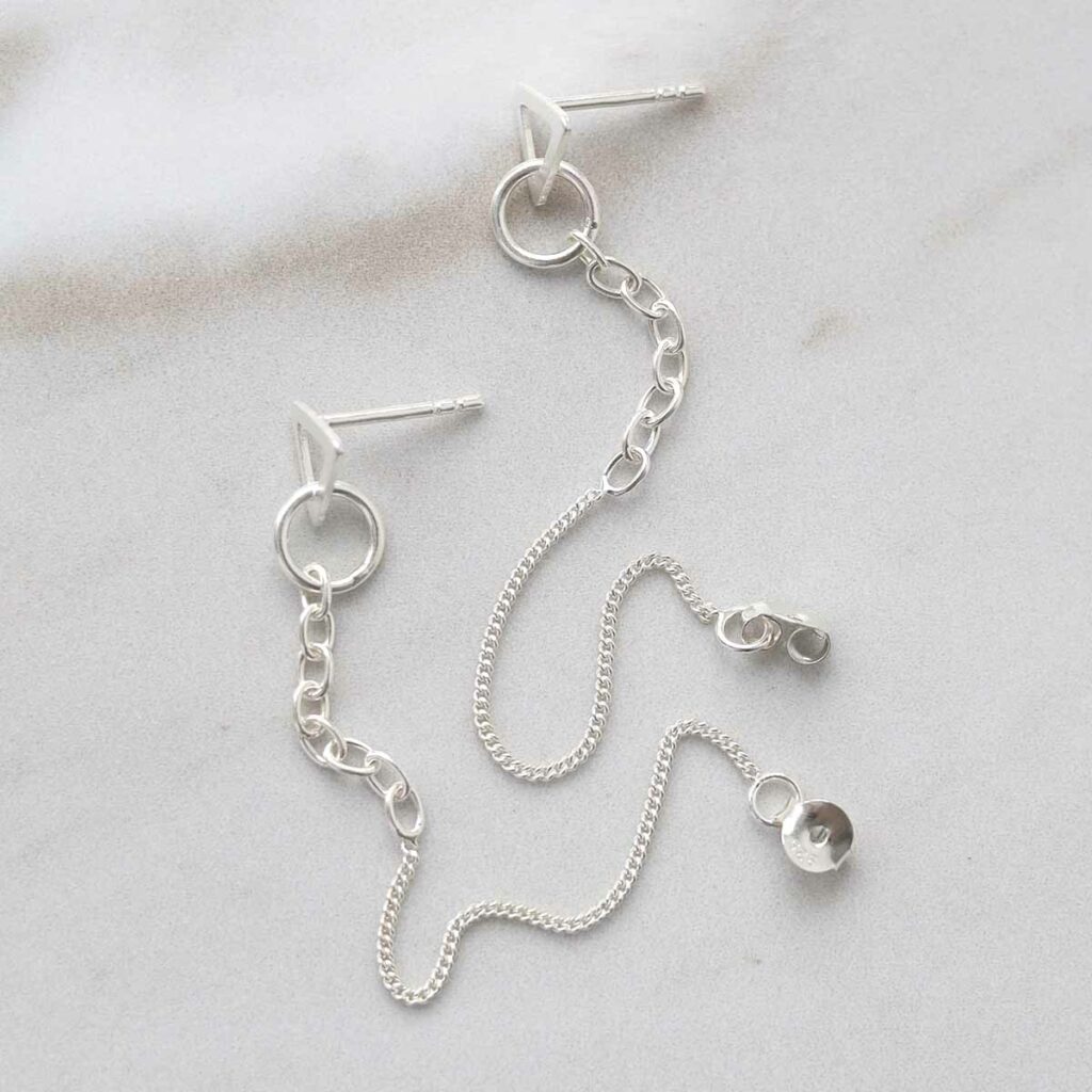 Sterling Silver Unity Chain Stud Earrings | Affordable Jewellery ...