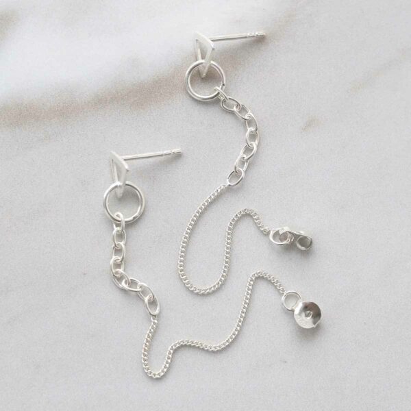 Sterling Silver Unity Chain Stud Earrings | Affordable Jewellery ...