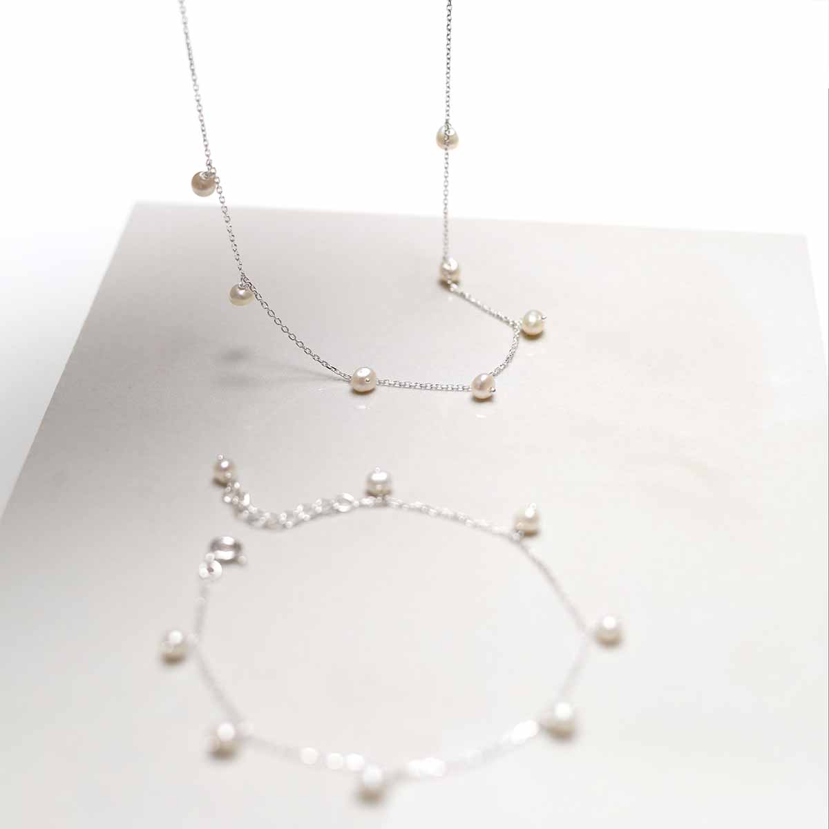 Sterling Silver String of Pearls Necklace - Affordable Jewellery ...