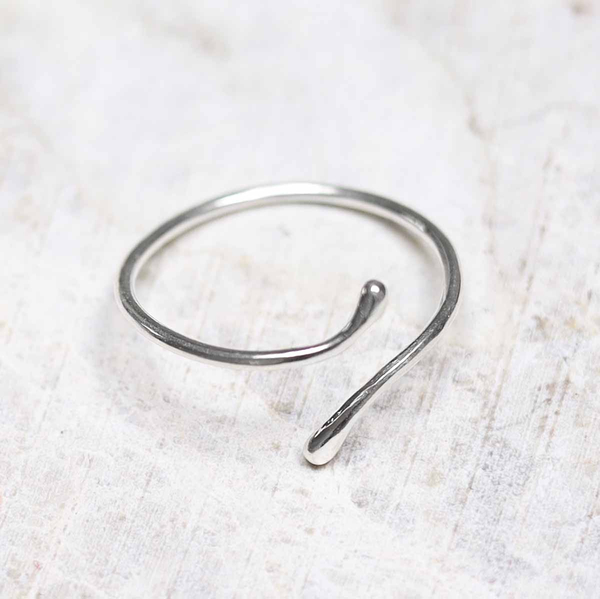 Sterling Silver Small Adjustable Flow Ring | Martha Jackson