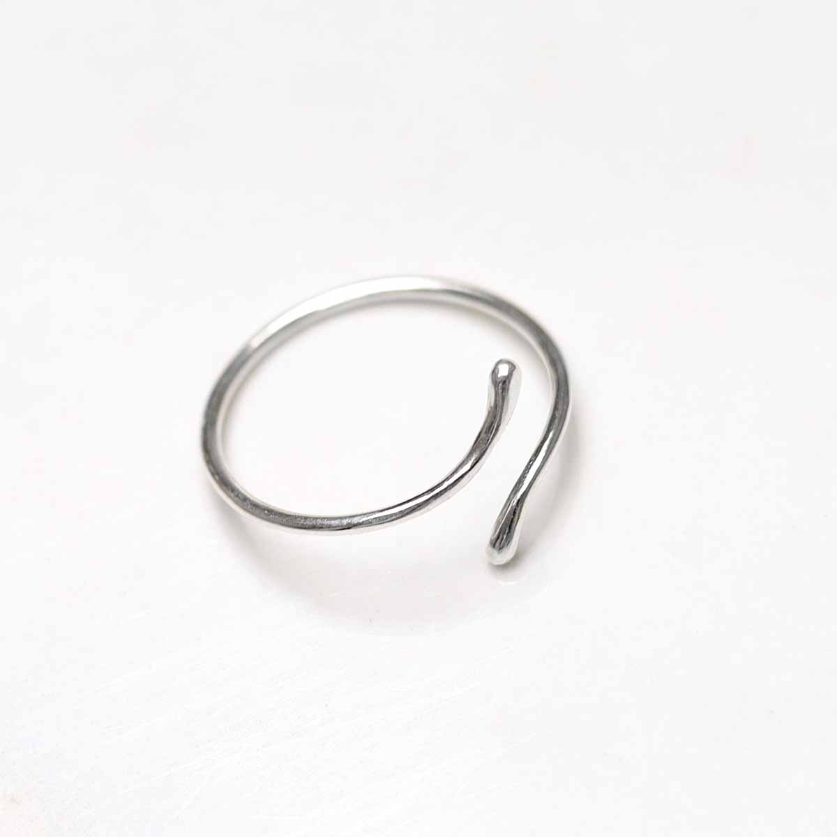Sterling Silver Small Adjustable Flow Ring | Martha Jackson