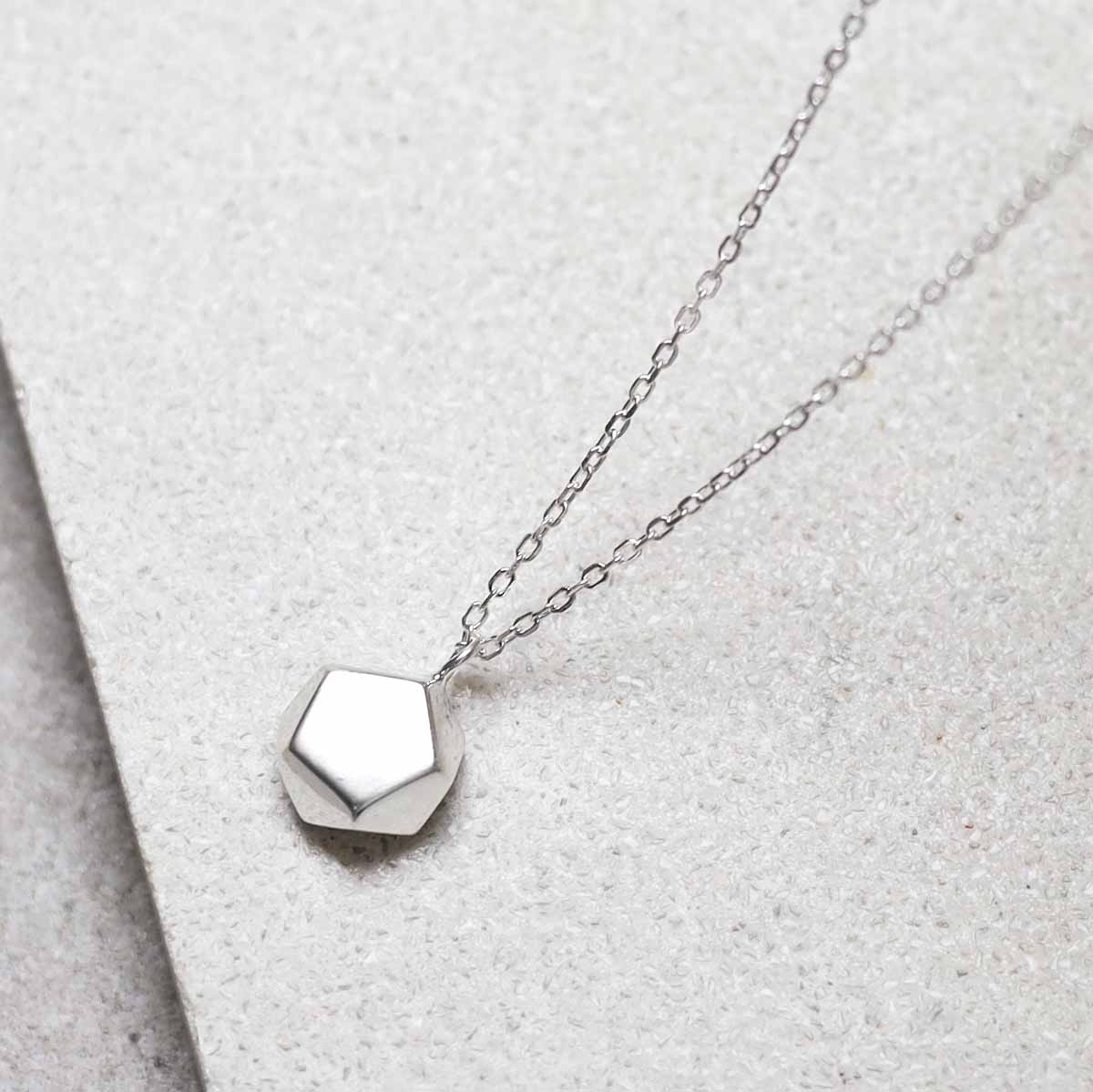 Sterling Silver Pentagon Pendant Necklace | Affordable - Martha Jackson