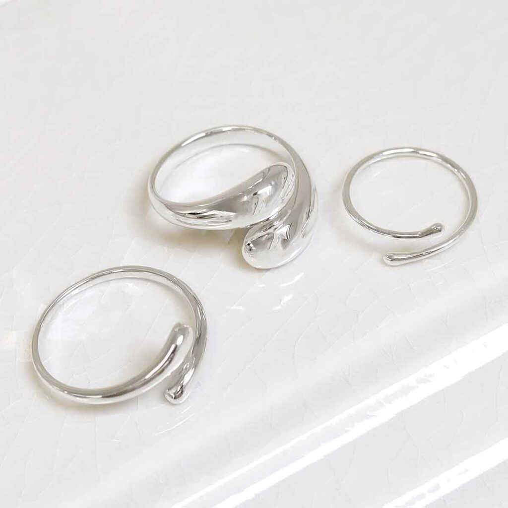Sterling Silver Small Adjustable Flow Ring | Martha Jackson