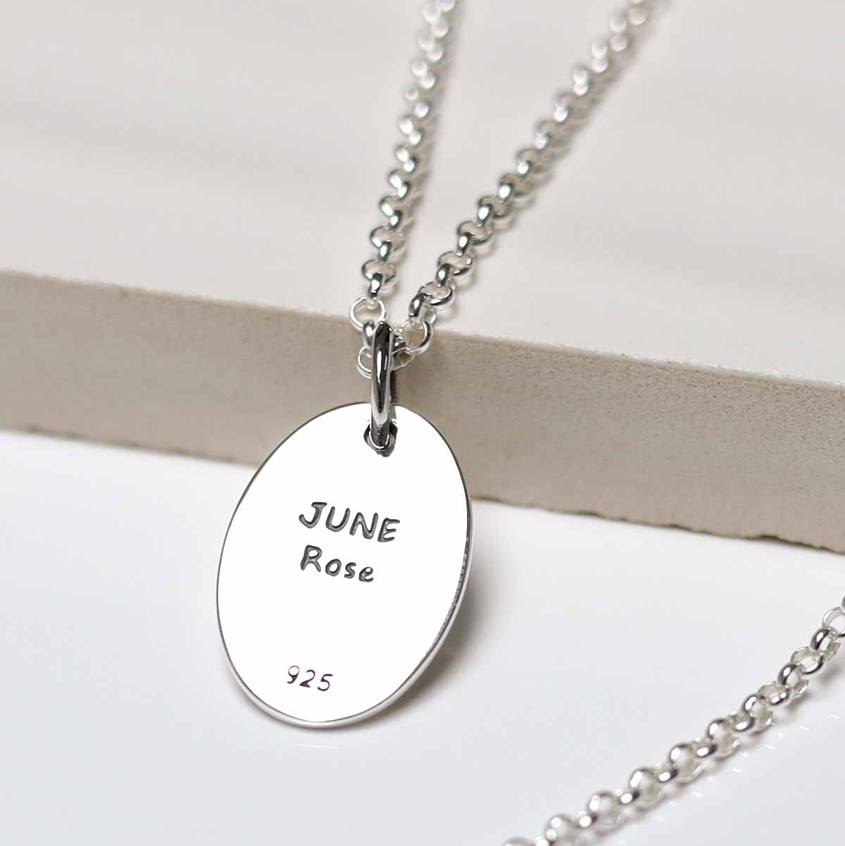 Sterling Silver June Birth Flower Necklace | Affordable - Martha Jackson