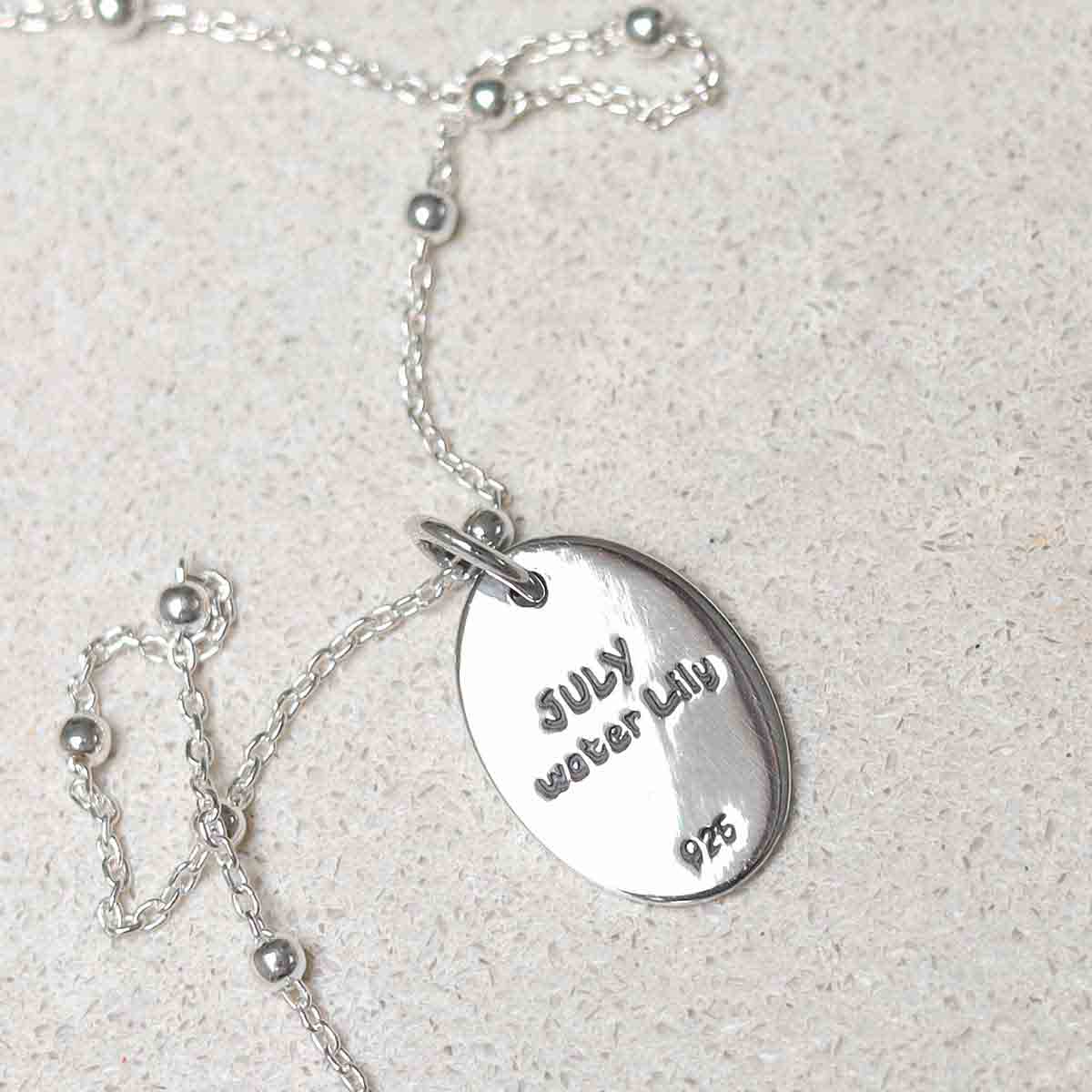 Sterling Silver July Birth Flower Necklace | Affordable Jewellery ...