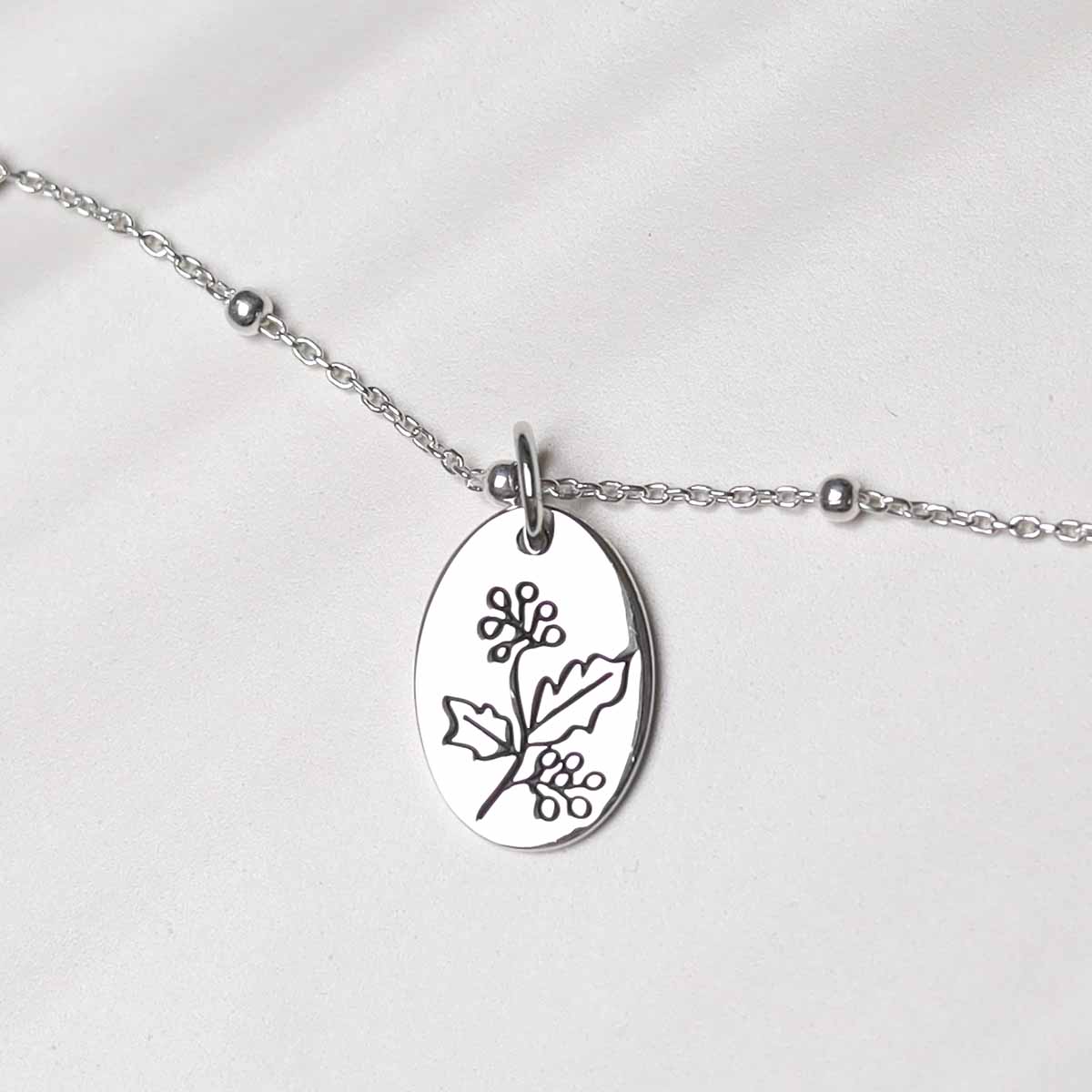 Sterling Silver December Birth Flower Necklace | Affordable - Martha ...