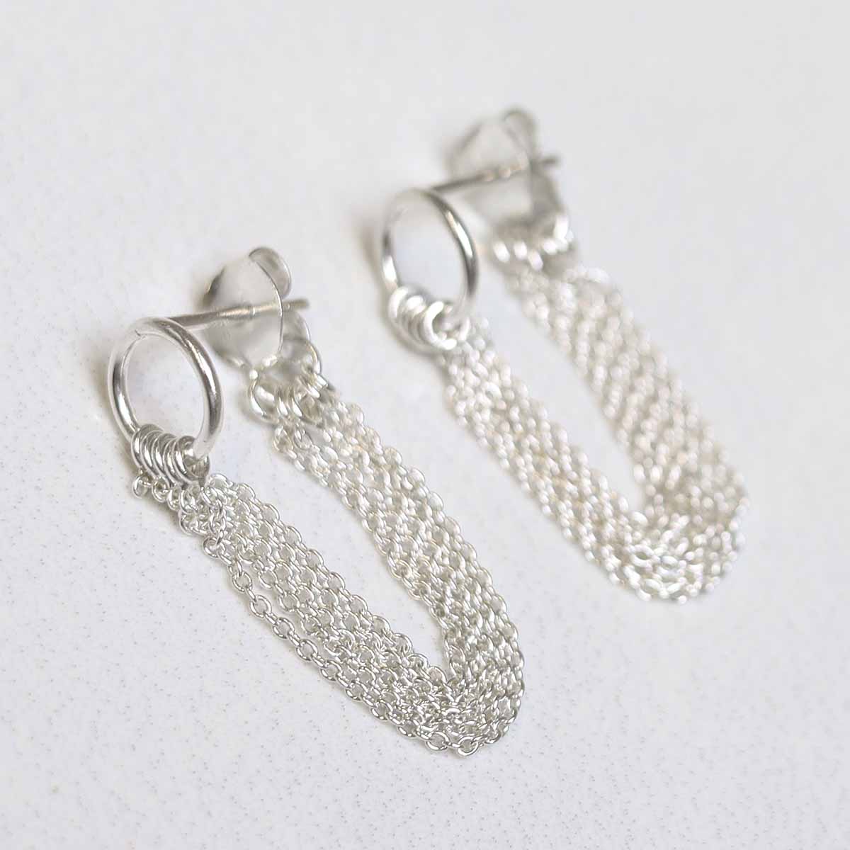 Sterling Silver Multi Chain Studs | Affordable Jewellery - Martha Jackson