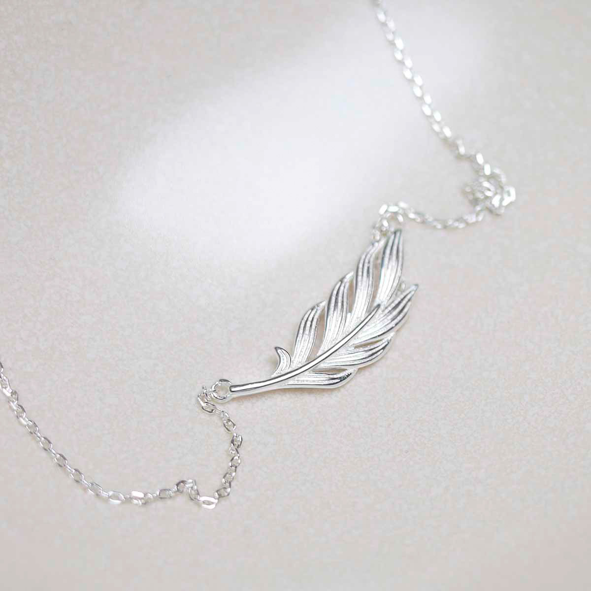 Sterling Silver Fern Feather Necklace | Affordable Jewellery - Martha ...