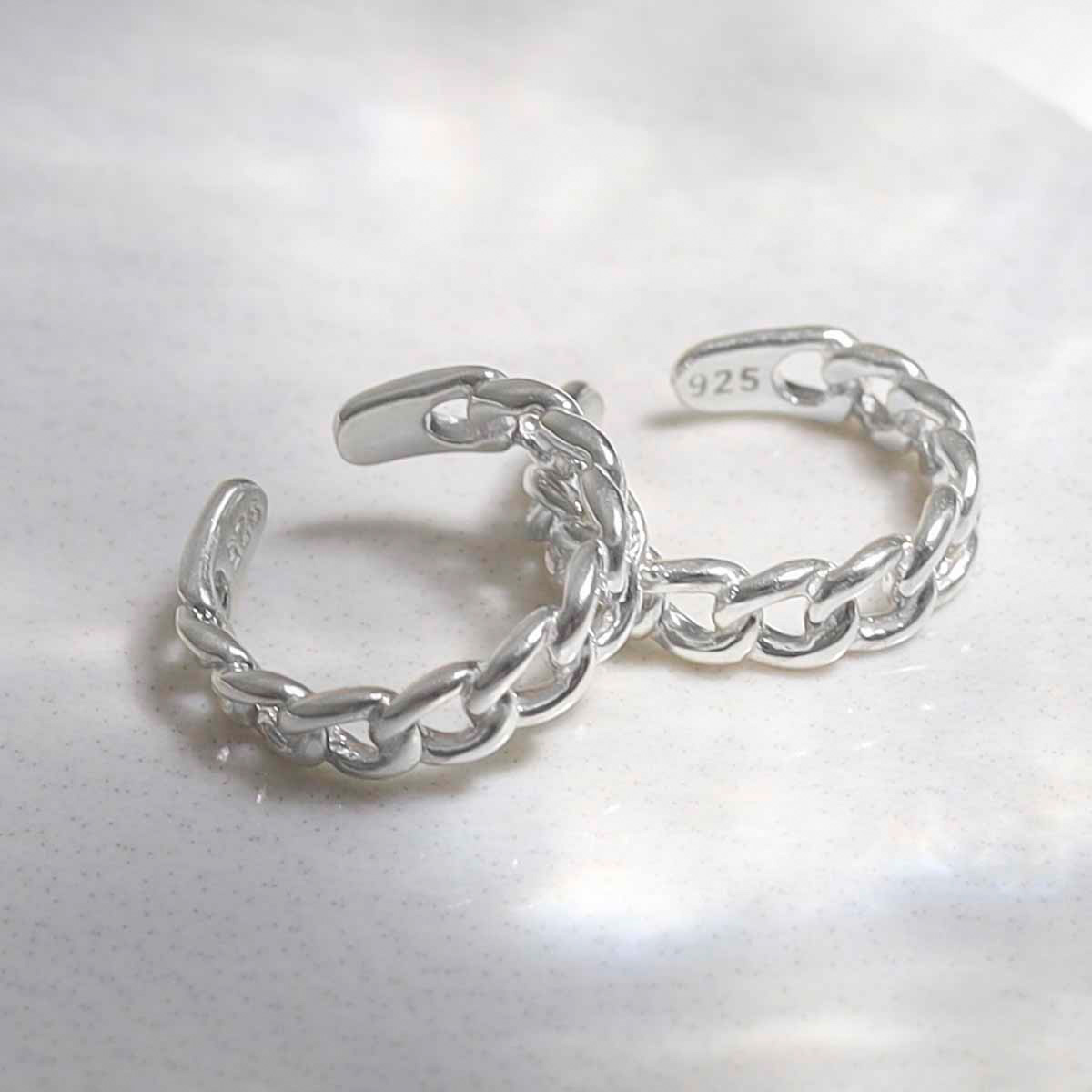 Sterling Silver Curb Chain Cuffs | Affordable Jewellery - Martha Jackson