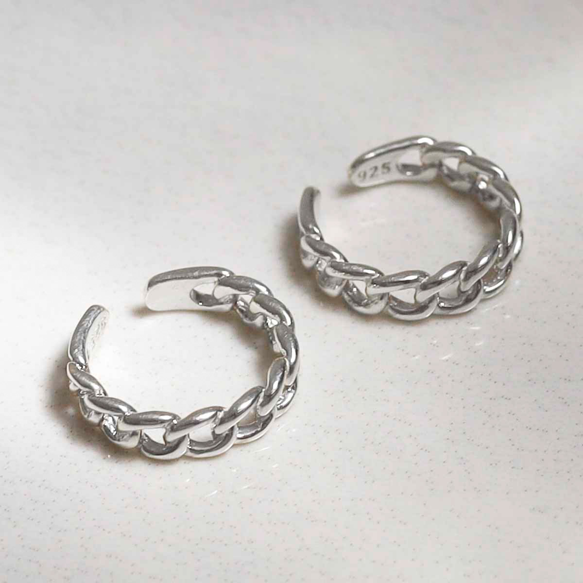 Sterling Silver Curb Chain Cuffs | Affordable Jewellery - Martha Jackson