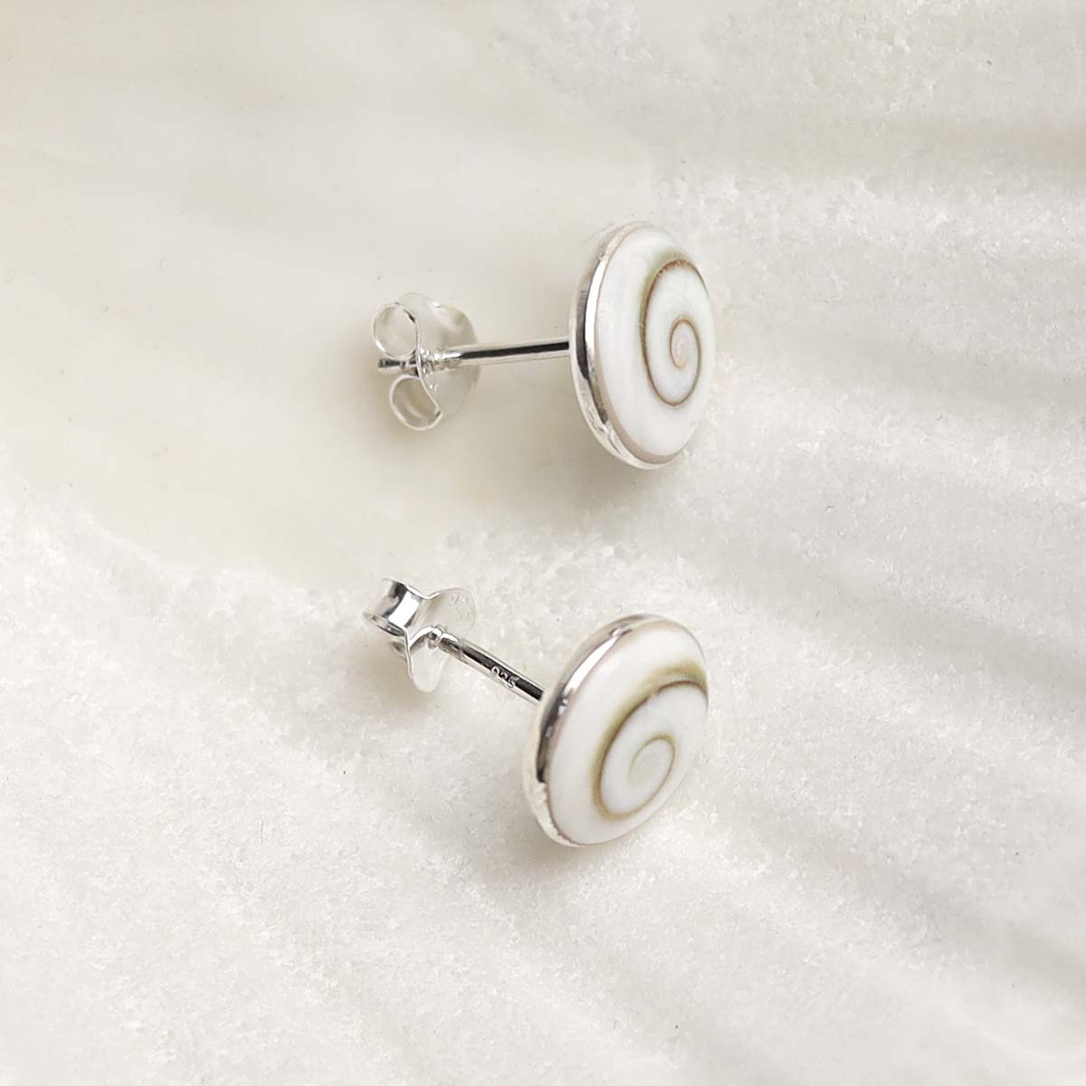 Sterling Silver Shiva Shell Stud Earrings - Affordable Jewellery ...