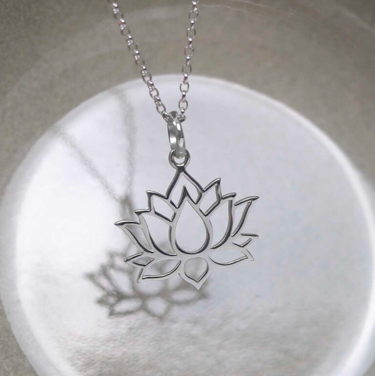 Sterling Silver Lotus Flower Necklace | Affordable Jewellery - Martha ...