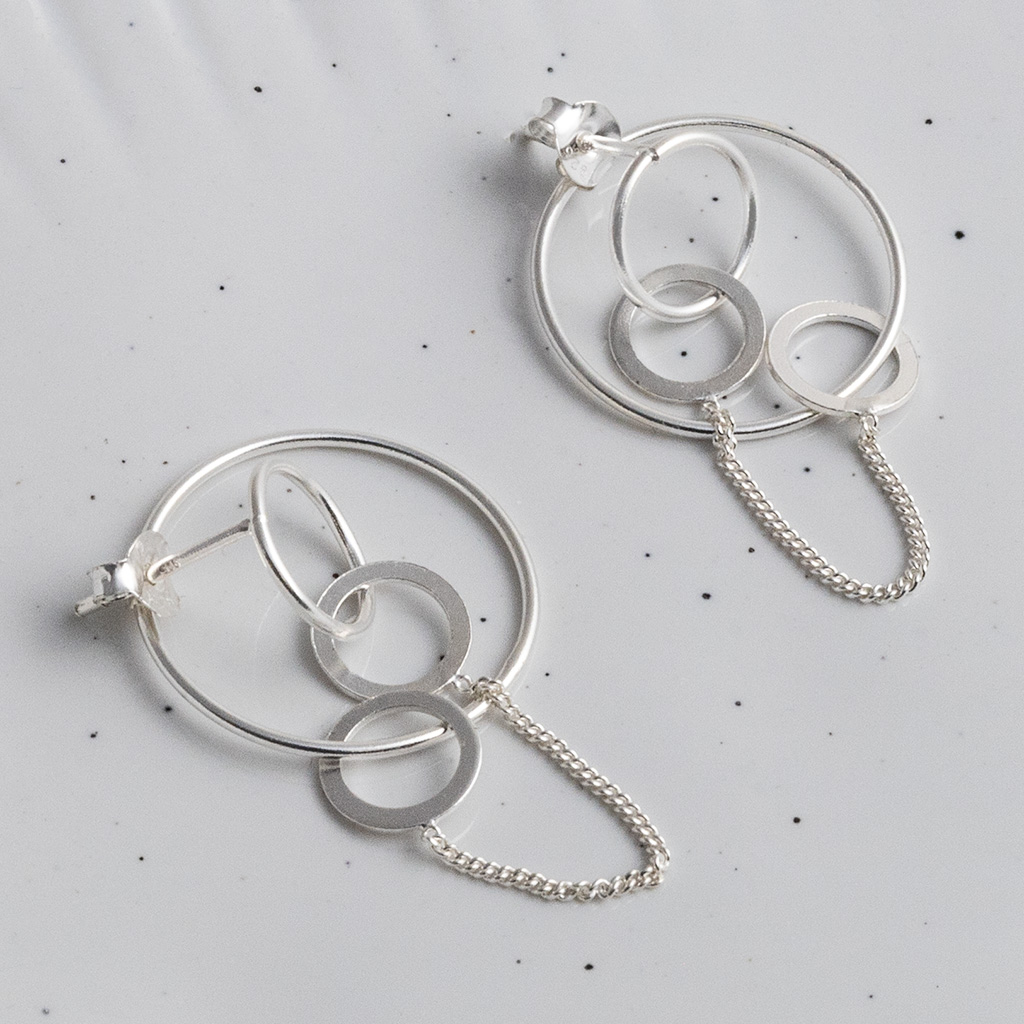 Sterling Silver Two Way Circle Studs Affordable Jewellery | Martha Jackson